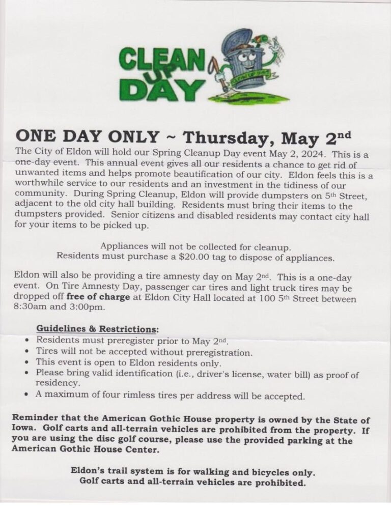 Clean Up Day – City of Eldon